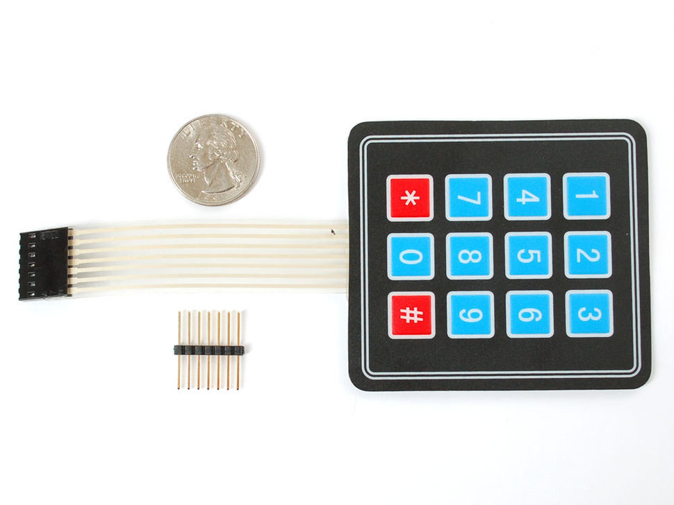Membrane 3x4 Matrix Keypad Arduino Raspberry Pi Avr Pic Auscom Computers And Controls