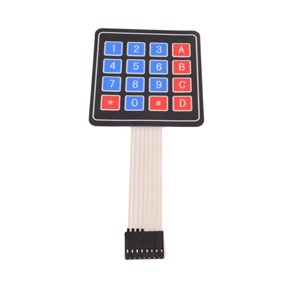 Super Slim Membrane Switch 4x4 16 Key Matrix Keypad Keyboard Arduino Auscom Computers And Controls