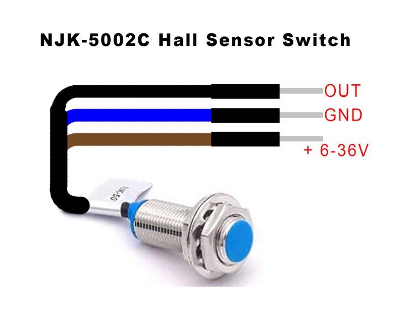 Njk 5002c Hall Effect Sensor Proximity Switch Npn 3 Wires Normally Open 6v 36v Magne Line